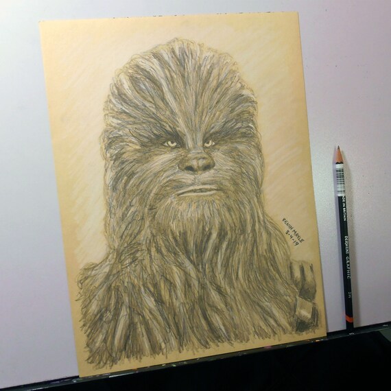 Star Wars Chewbacca Original Drawing - Etsy