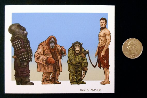 Retro Modern Planet of the Apes Giclée - Etsy