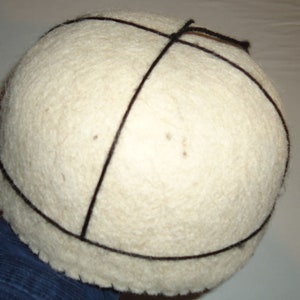 Traditional Felt Svan Hat: Georgian Wool Hat With Cross Stitch - Etsy
