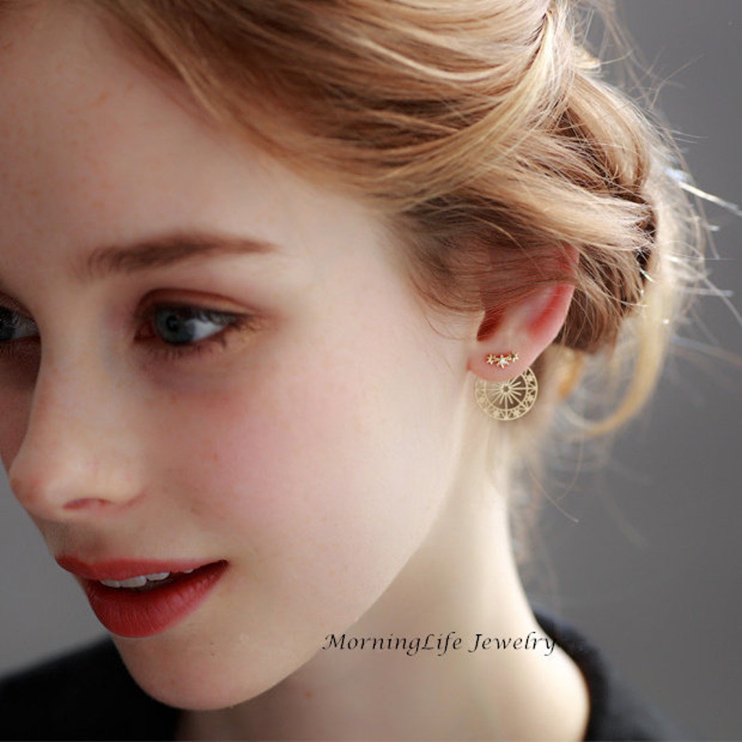 Silver Ear Studs Mix and Match Ear Studs Star Earrings Knot Earrings ...