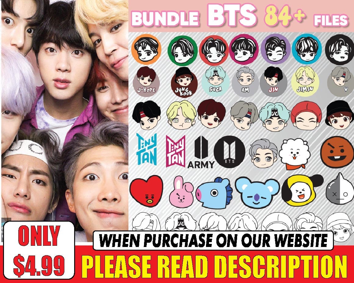 Bundle 84 Files BTS Bundle Svg Bts Svg Kpop Svg Bts Vector - Etsy