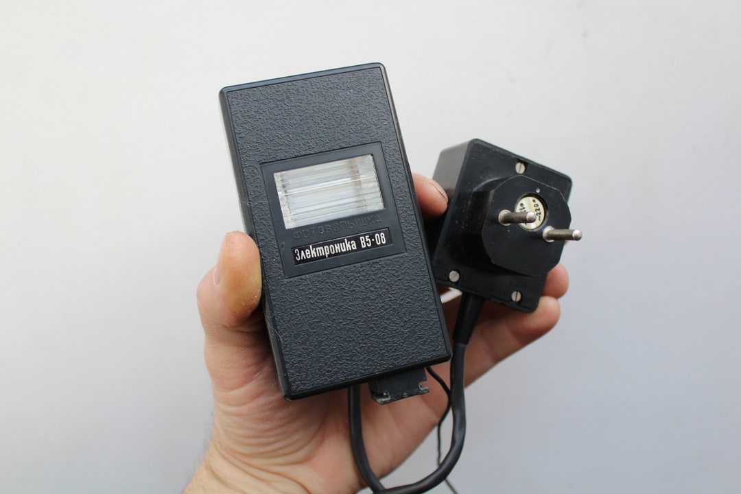 Vintage Soviet Camera Flash Light Elektronika B5-08, Retro Photograohy ...