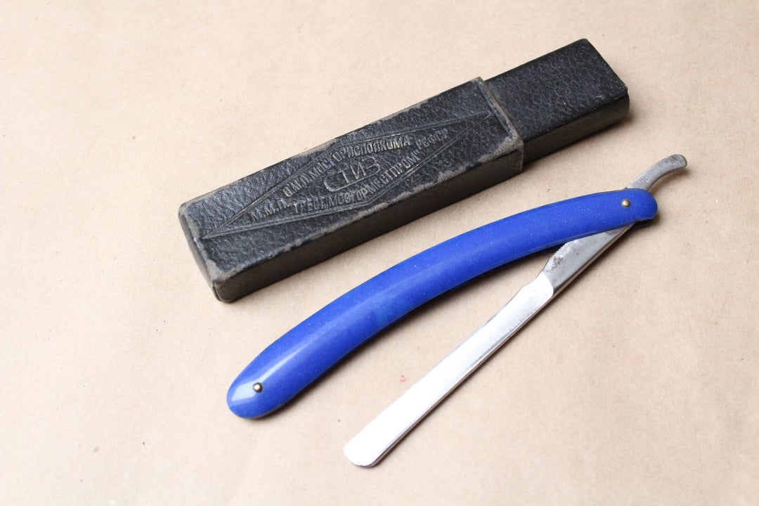 Vintage Straight Razor.vintage Razor.soviet Vintage Razor.barber's ...