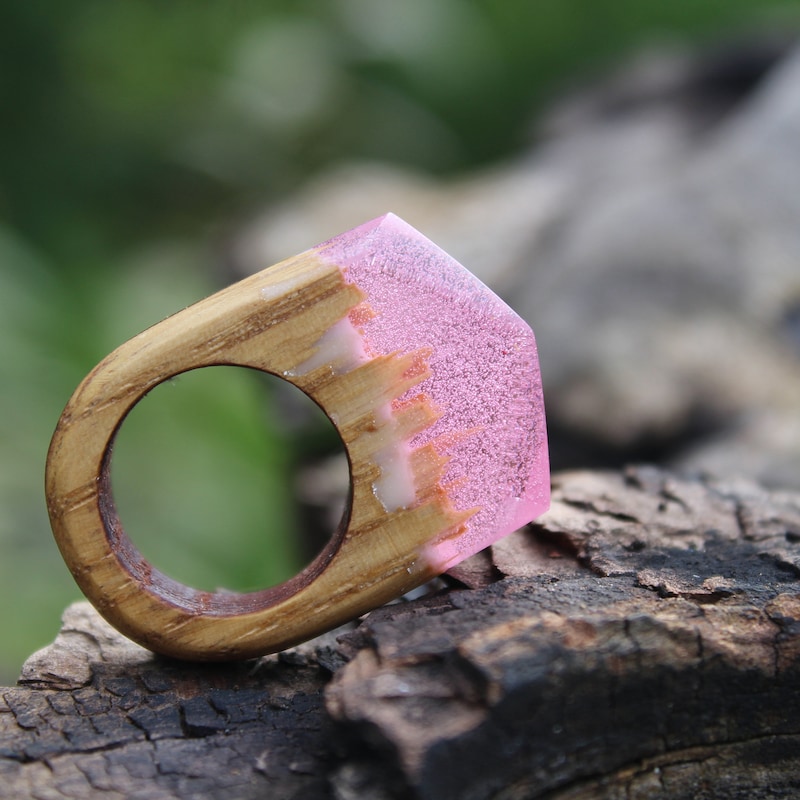 Wood Resin Ring - Etsy