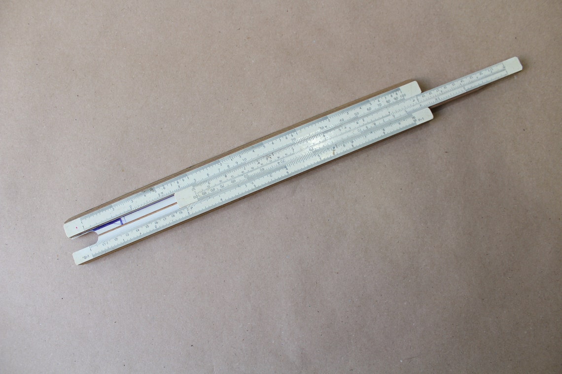 Logarithmic Scale. Vintage Slide Rule. Mathematics Engineering - Etsy