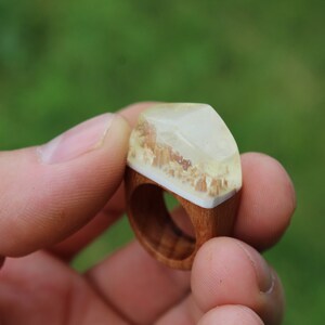 Wood Resin Ring, Resin Ring, Wood Nature Ring, Ring for Women, Wood ...