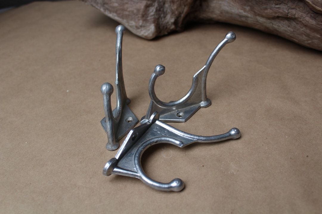 Set of 3 Soviet Vintage Aluminium Clothes Hook.made in Ussr.vintage ...