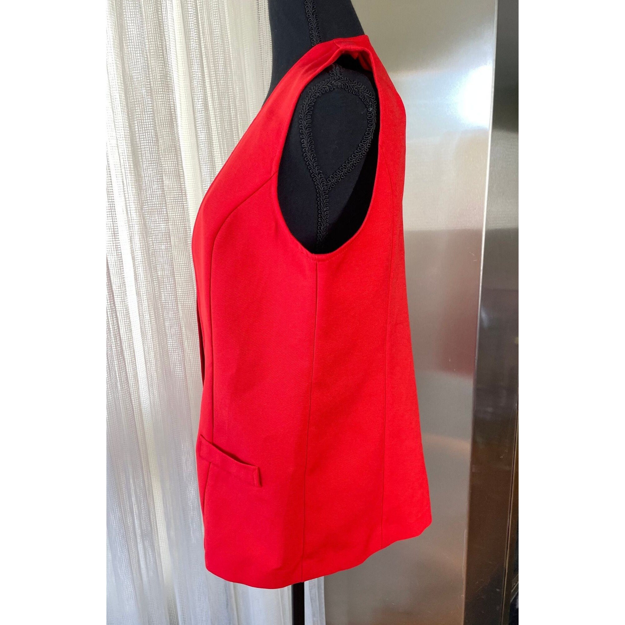 Vintage 80s Vest 80s Red Ladies Vest 80s Fashion Gender - Etsy