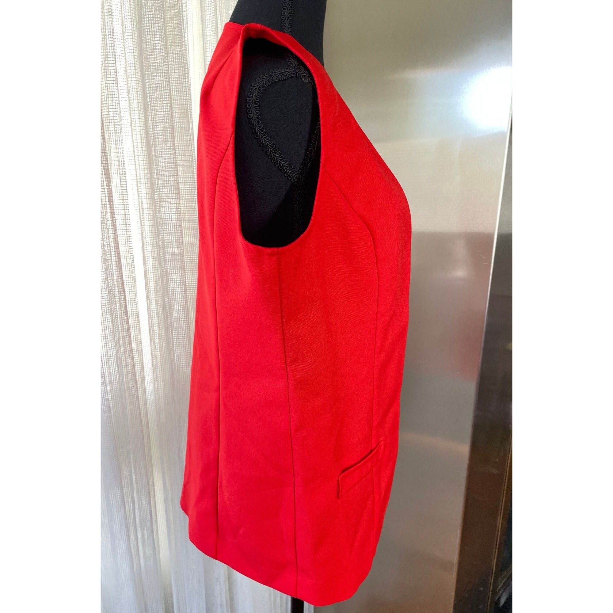 Vintage 80s Vest 80s Red Ladies Vest 80s Fashion Gender - Etsy