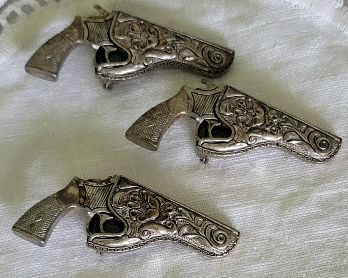 Swank Pistol in Holster Pins - Etsy
