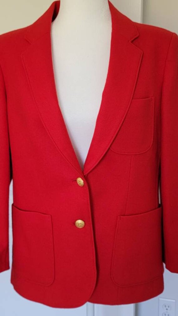 Vintage bright red ladies blazer - Gem