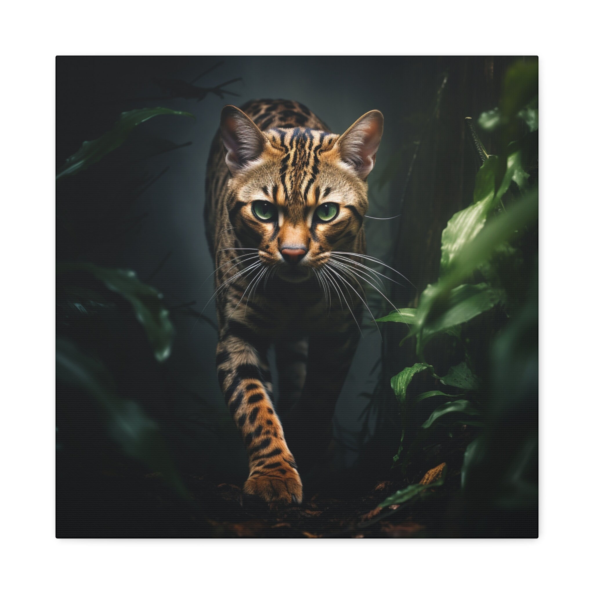 Bengal Cat Creeping in Crops Canvas - Etsy