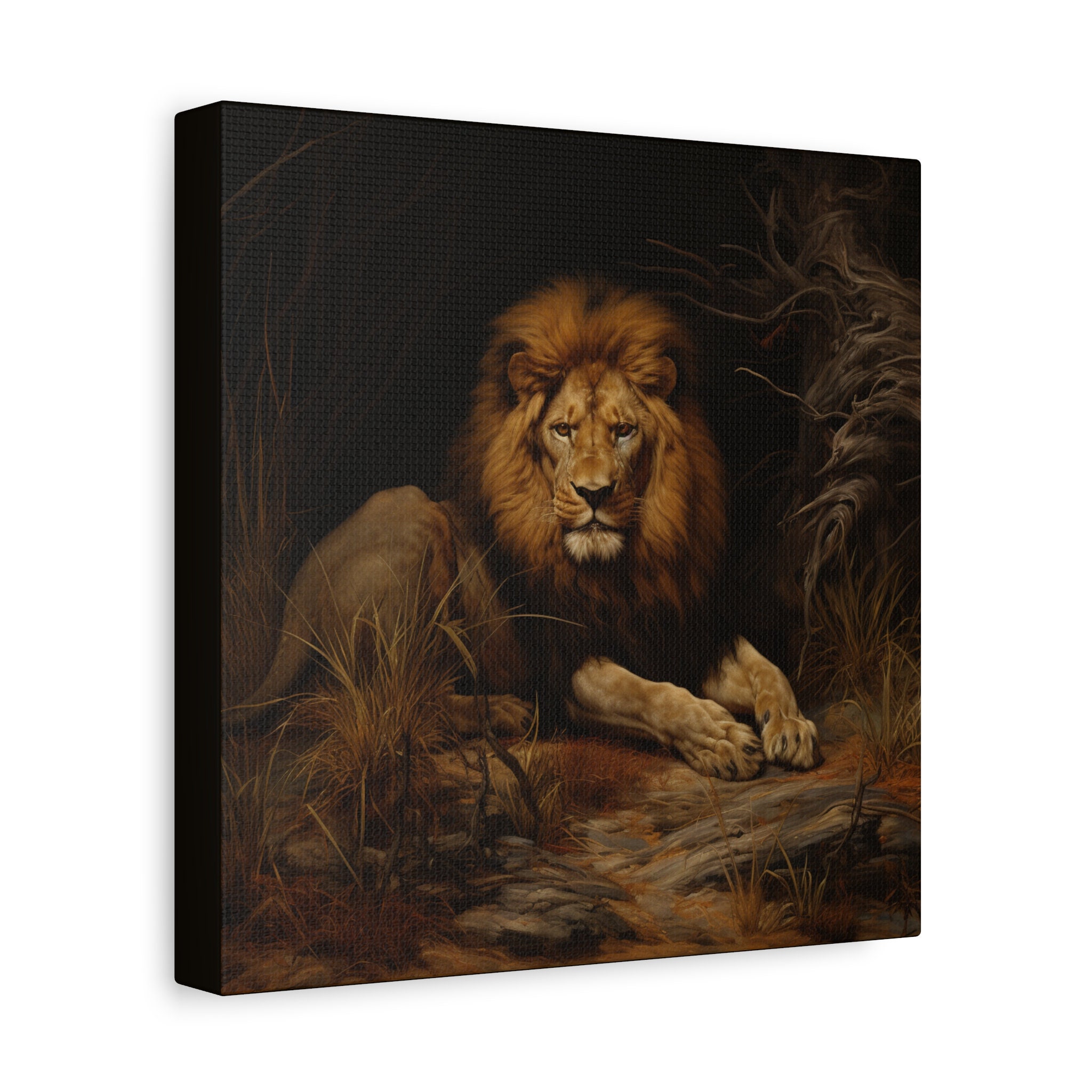 Lion Canvas - Etsy