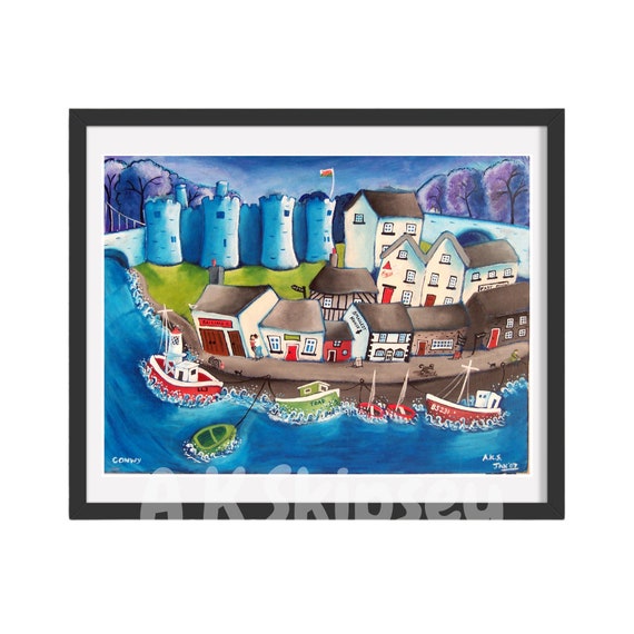 Conwy Castle Conwy Painting Conway Castle Art Print North - Etsy New ...