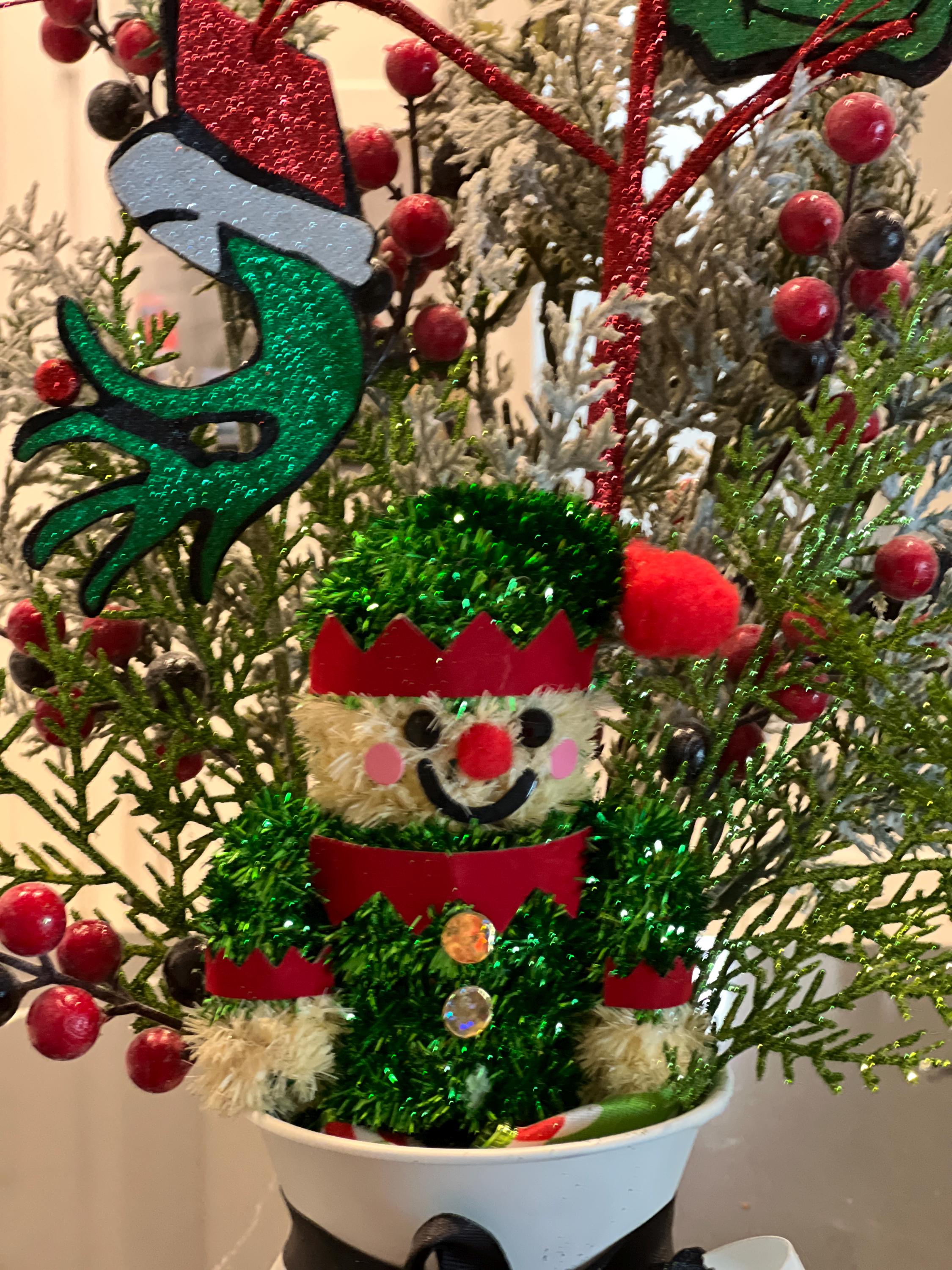 Grinch Inspired Centerpiece, Holiday Table Décor, Gift, Monster Head ...