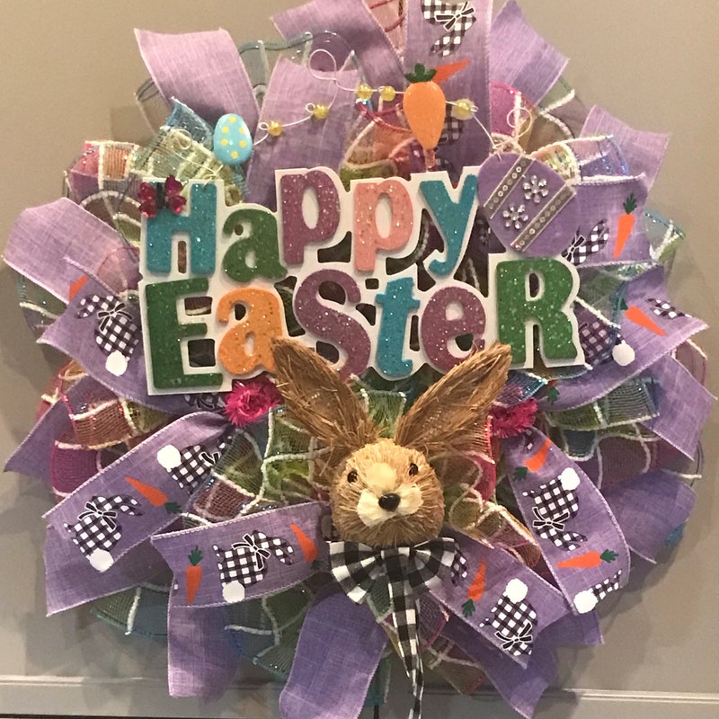 Easter Bunny Wreath - Etsy