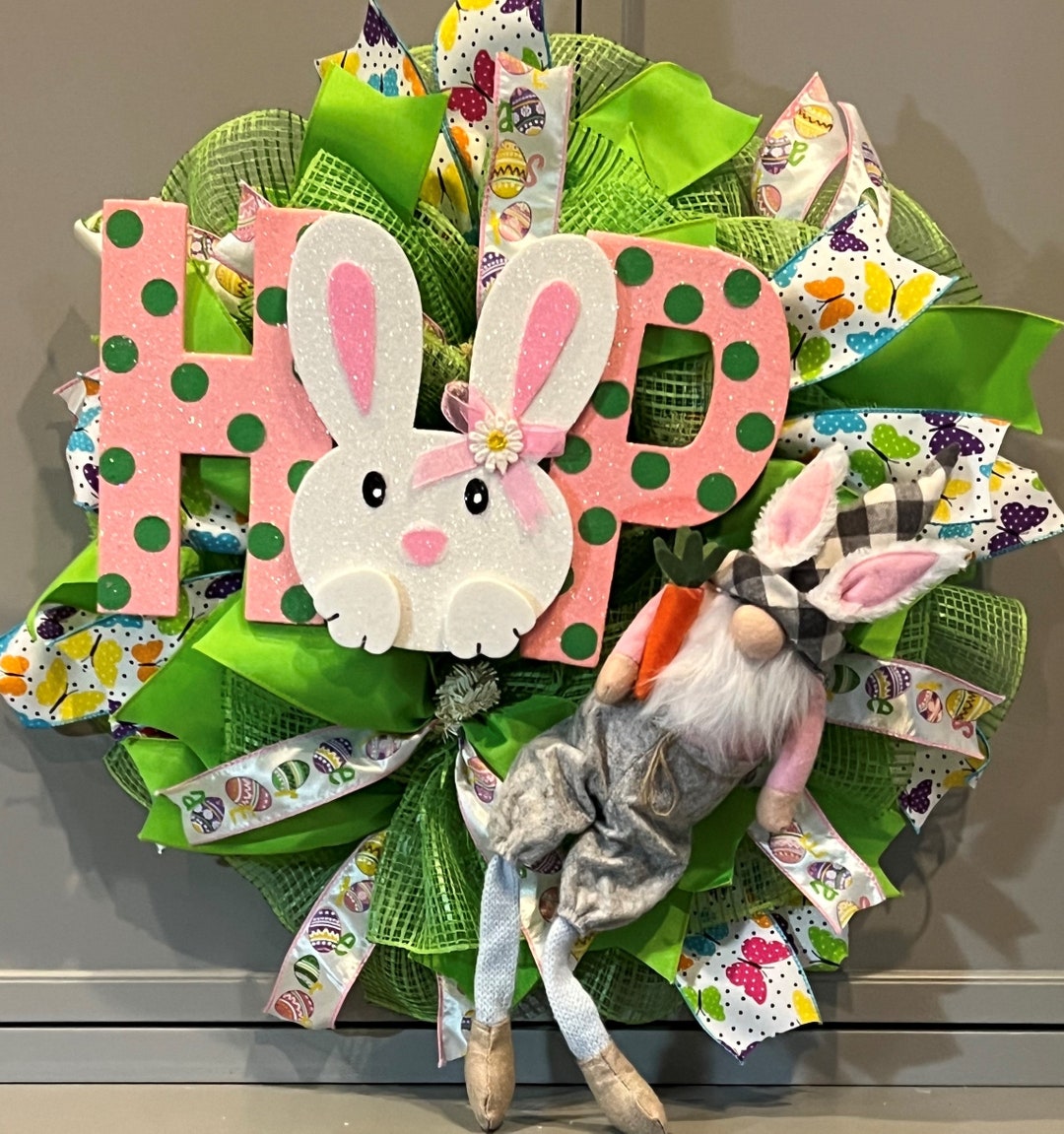 Door Wreath Bunny Wreath Easter Bunny Wreath Spring Wreath Wreath