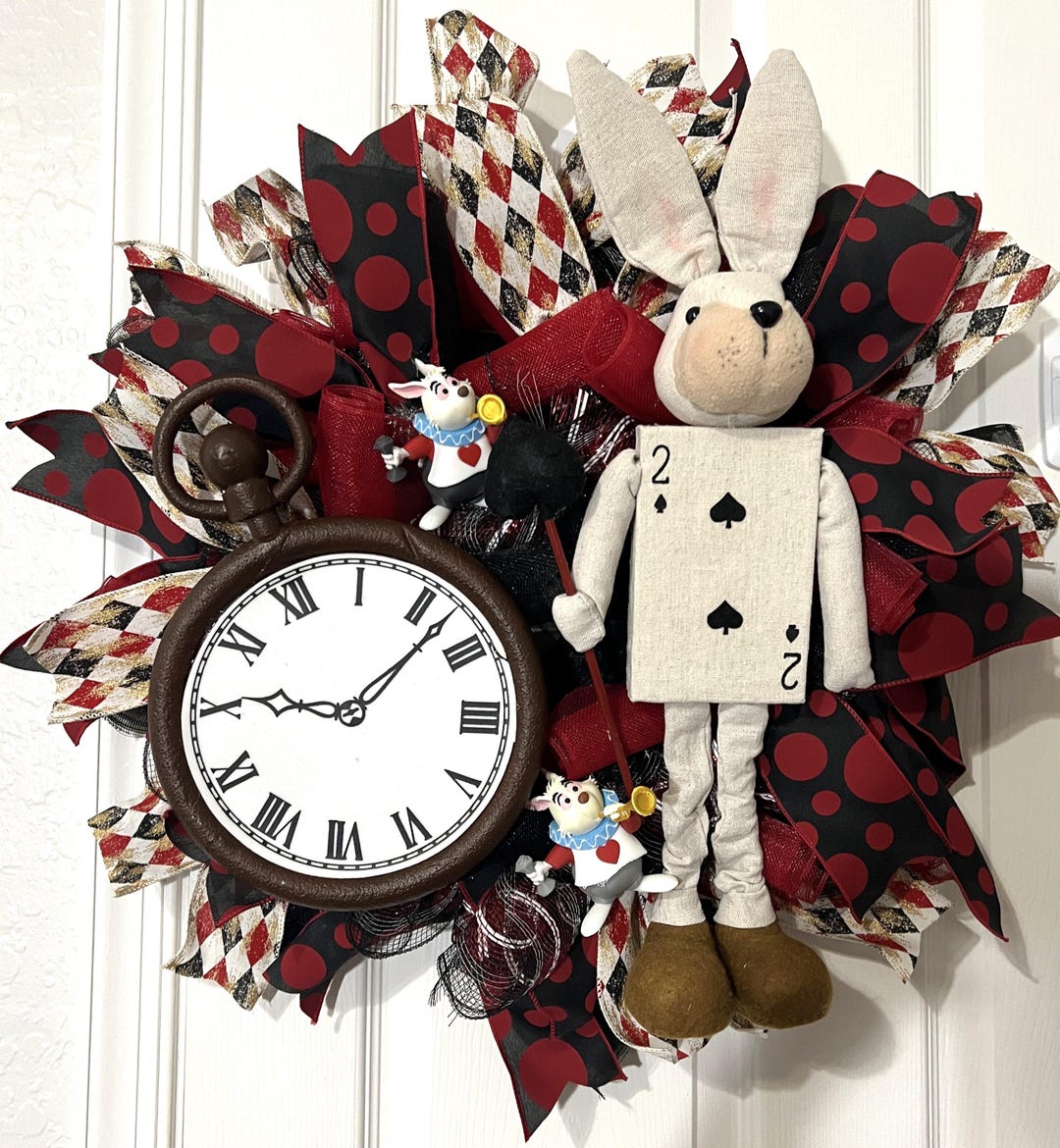 Alice in Wonderland Easter Wreath, Mad Hatter - Etsy