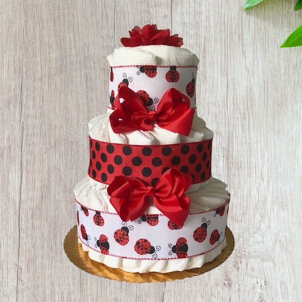 Ladybug Diaper Cake - Etsy