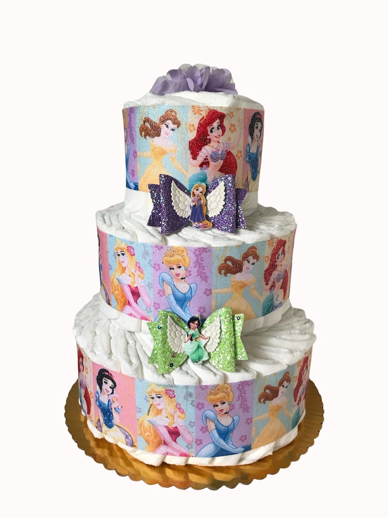 Princess Baby Shower Gift / Girl Diaper Cake / Disney Baby - Etsy