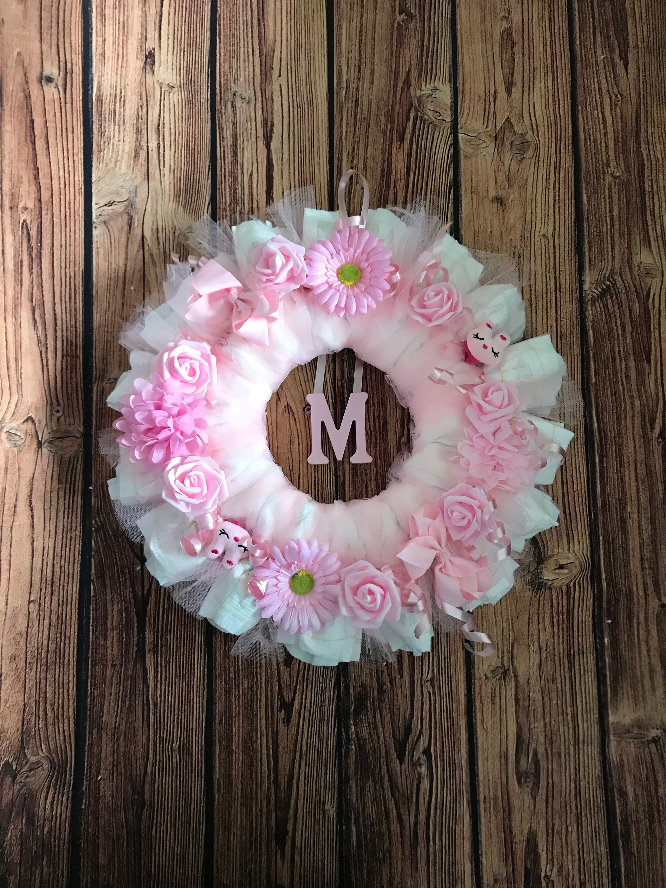 Baby Girl Pink Diaper Wreath Baby Shower Decoration Etsy baby-girl-pink-diaper-wreath-baby-shower-decoration-etsy