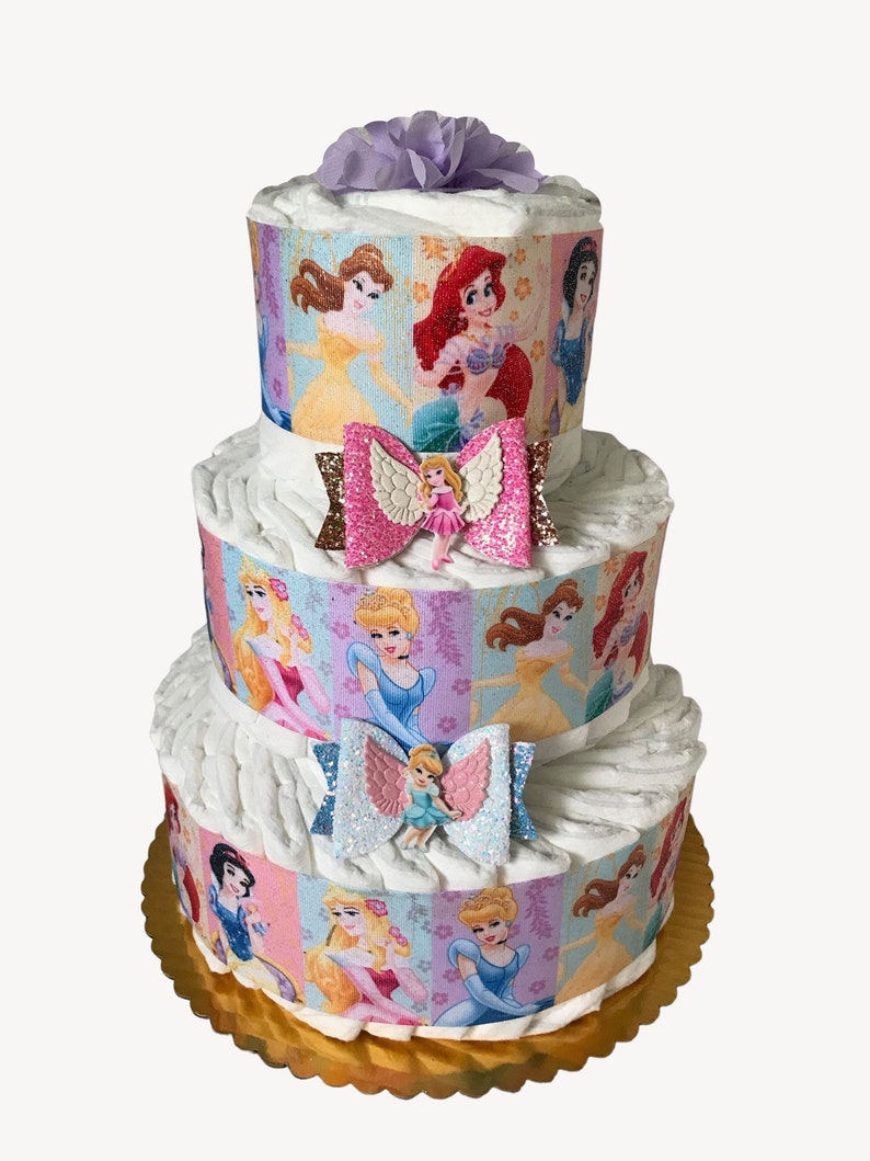 Princess Baby Shower Gift / Girl Diaper Cake / Disney Baby - Etsy