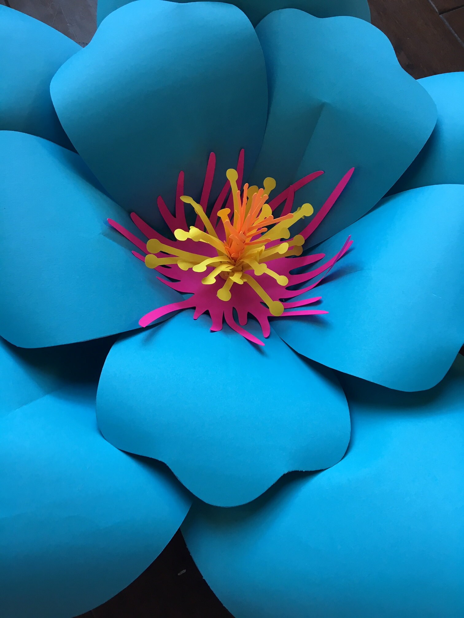 Large Tropical Paper Flower Template Cut Files: SVG PNG - Etsy