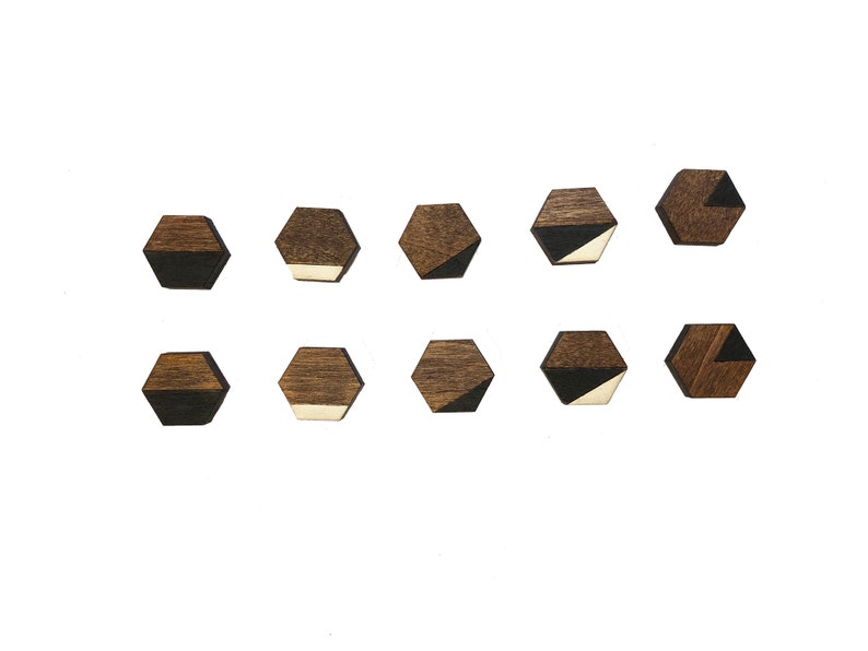 Hexagon Magnets with Geometric Patterns | Etsy
