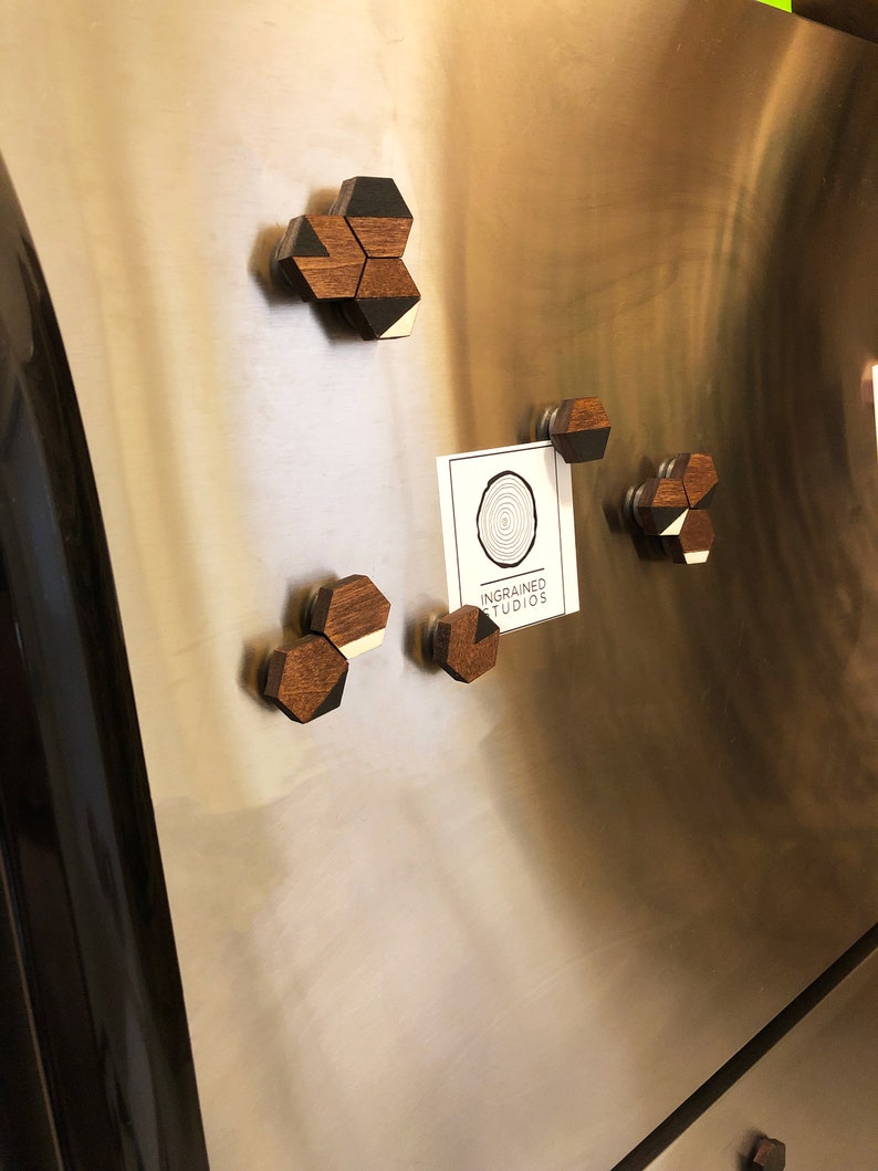 Hexagon Magnets with Geometric Patterns | Etsy