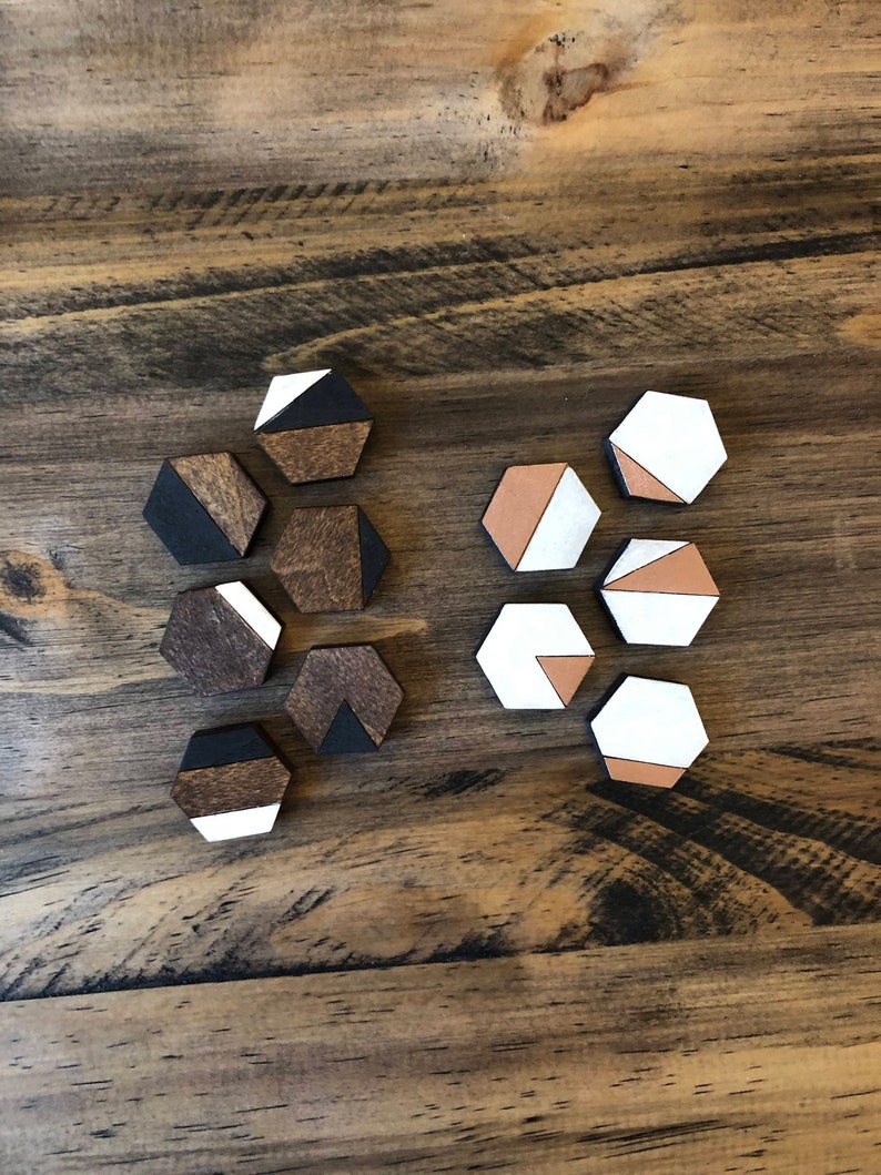 Hexagon Magnets with Geometric Patterns | Etsy