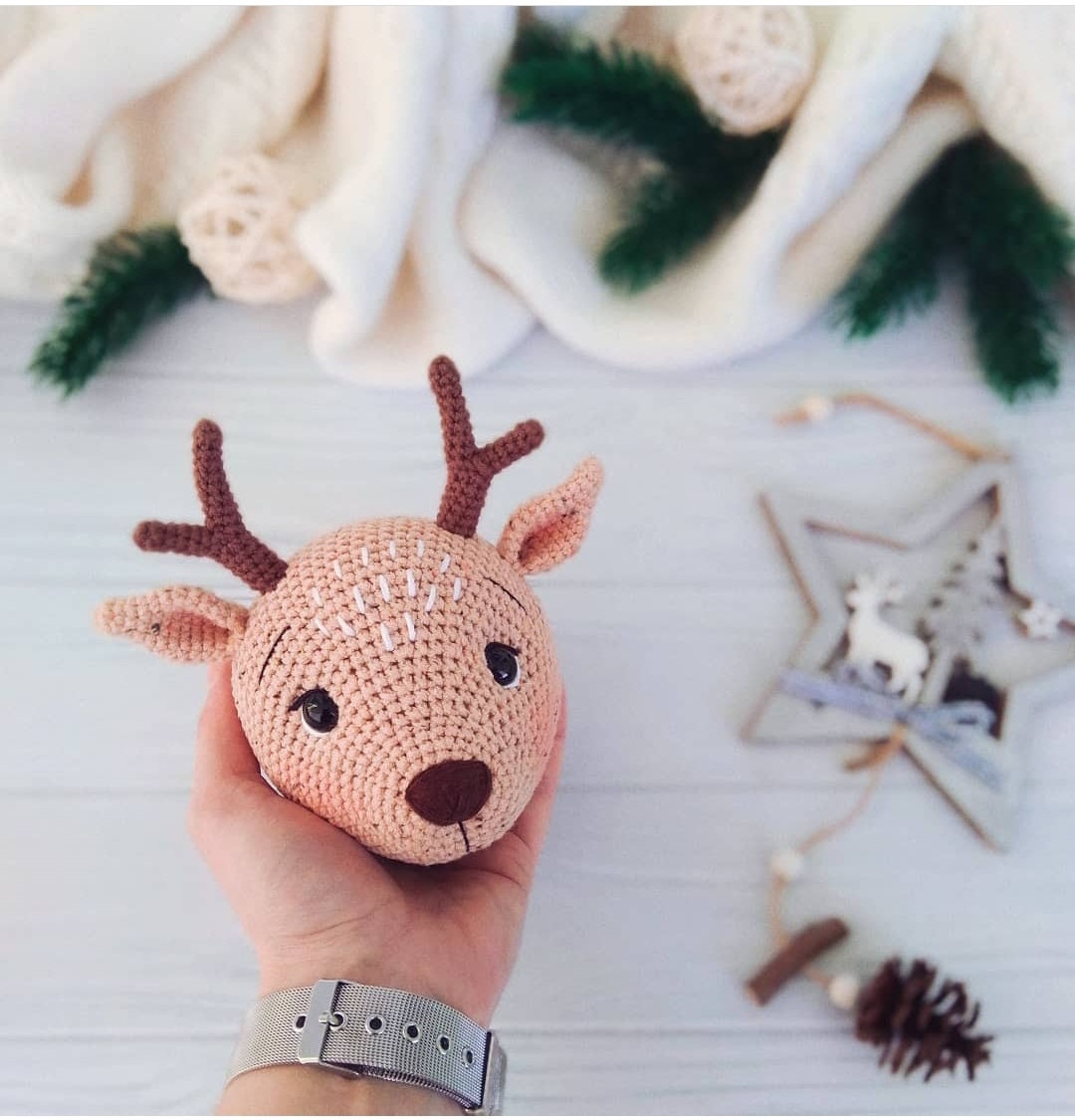 Crochet Pattern Christmas Deer. Sweater Knitting Pattern. - Etsy