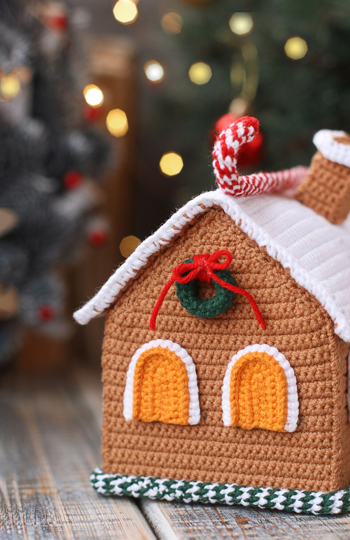 Crochet Pattern Gingerbread House. Crochet Christmas Décor. Christmas ...