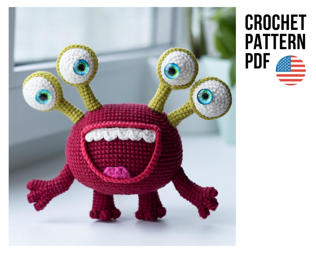 Amigurumi Cute Tiny Crochet Monster Re Pattern, Halloween Toy Pattern ...