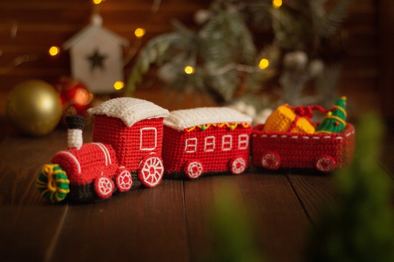 Crochet Pattern for Christmas Train Amigurumi, PDF Pattern in English ...