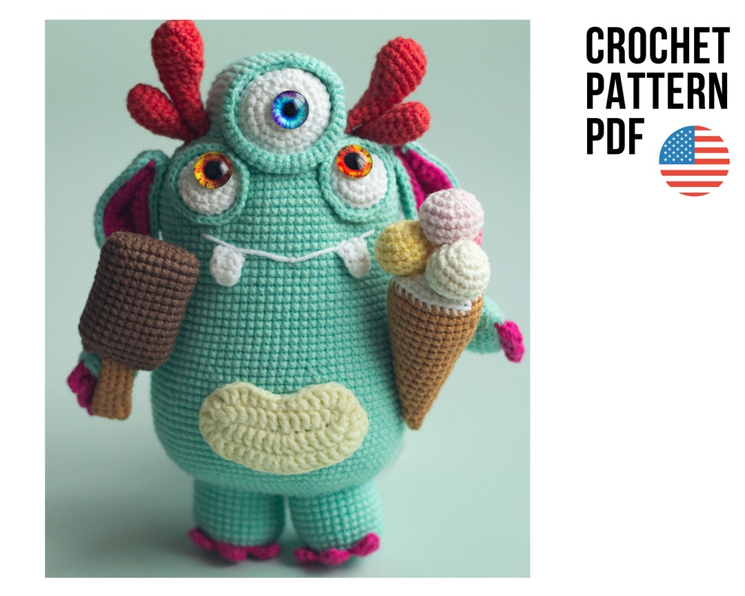 Amigurumi Cute Crochet Monster Pattern, Halloween Toy Pattern, PDF ...