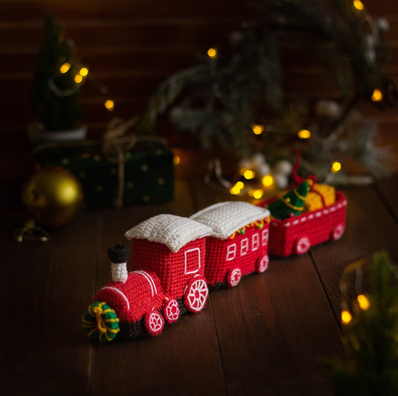 Crochet Pattern for Christmas Train Amigurumi, PDF Pattern in English ...