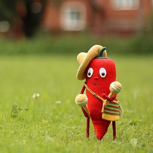 CHILI PEPPER Crochet Pattern PDF. Amigurumi Hot Pepper Pattern. Crochet ...