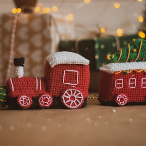 Crochet Pattern for Christmas Train Amigurumi, PDF Pattern in English ...
