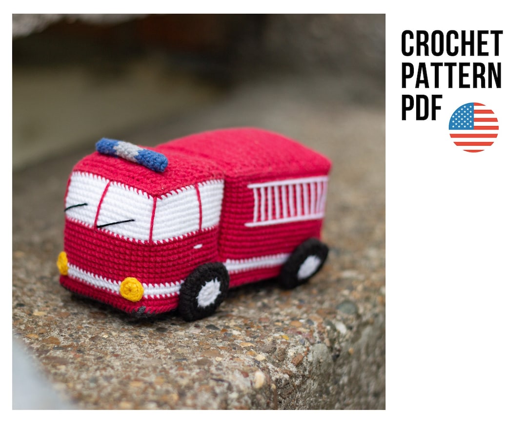 Amigurumi Fire Truck Crochet Pattern for Boy, Handmade Car Pattern, PDF ...