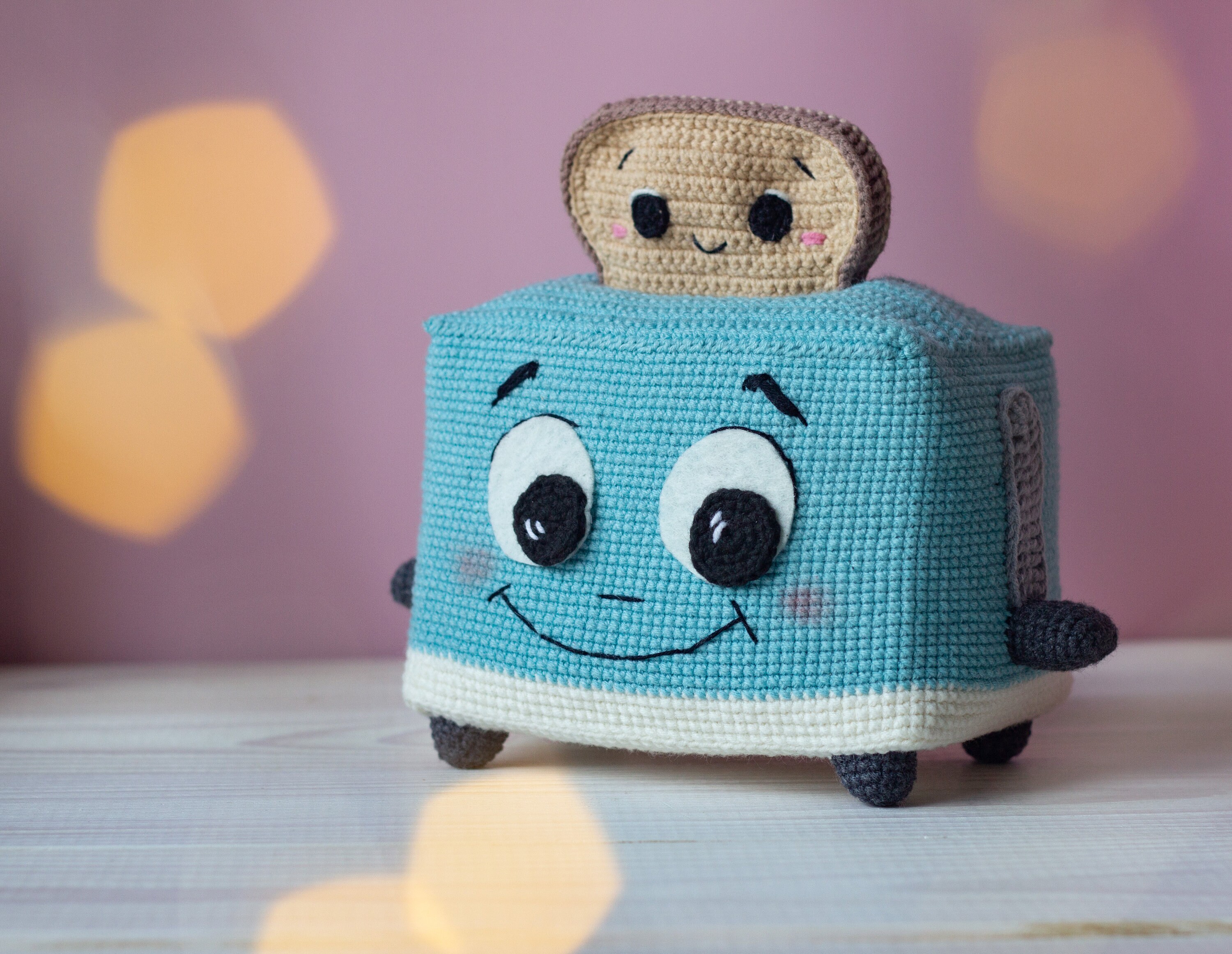 Crochet Toaster Pattern - Amigurumi Toy Toaster and Bread Pattern, PDF ...