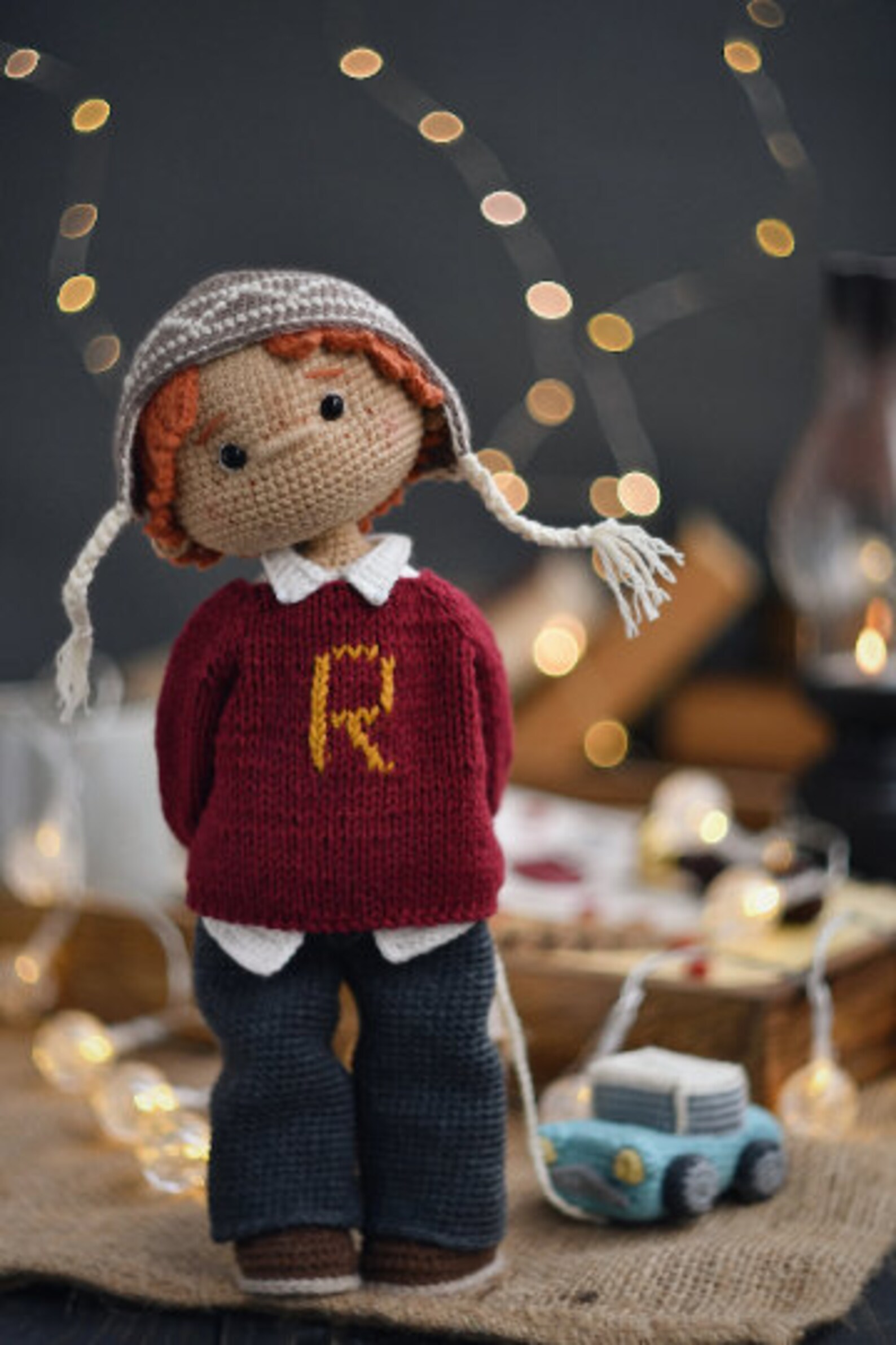 Little Red-haired Wizard Cute Amigurumi Crochet Toy Boy - Etsy