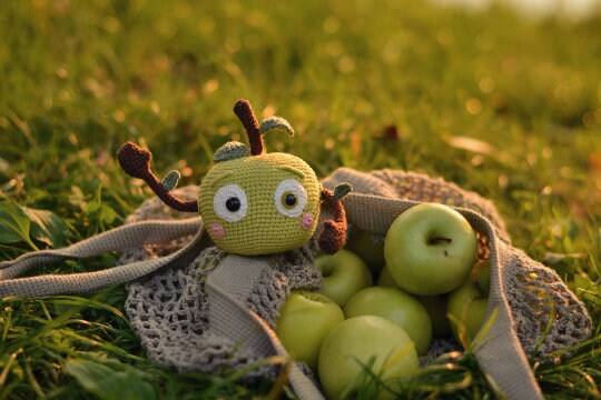 Amigurumi Toy Cute Green Apple Guy PDF ENGLISH Crochet - Etsy