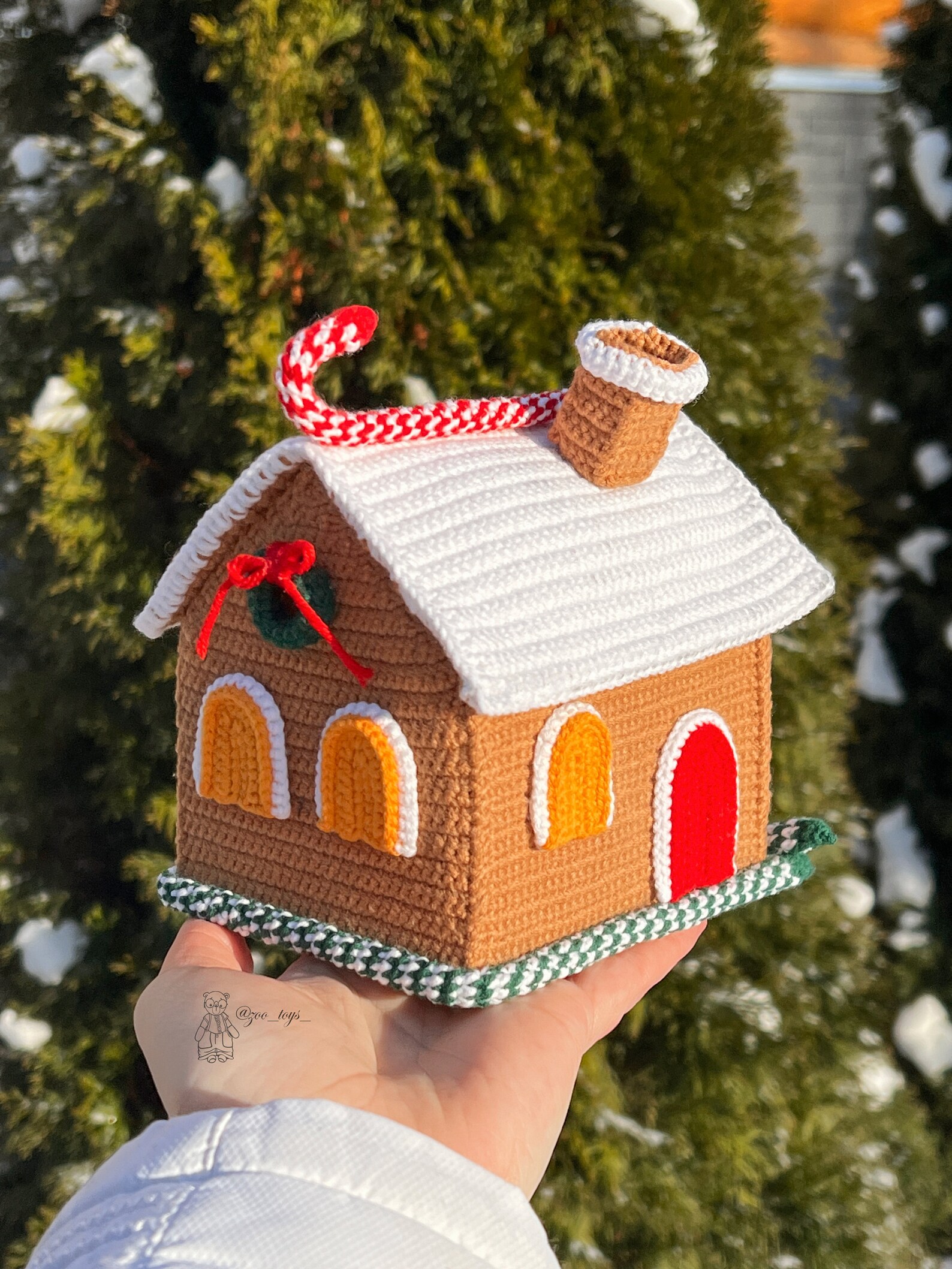 Crochet Pattern Gingerbread House. Crochet Christmas Décor. Christmas ...