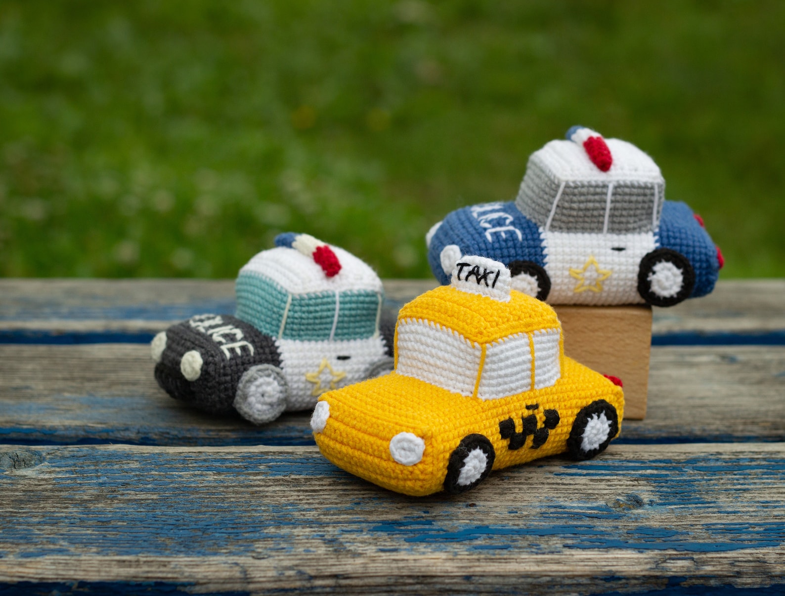 Police Car and Taxi Crochet Pattern Amigurumi Cars Pattern - Etsy