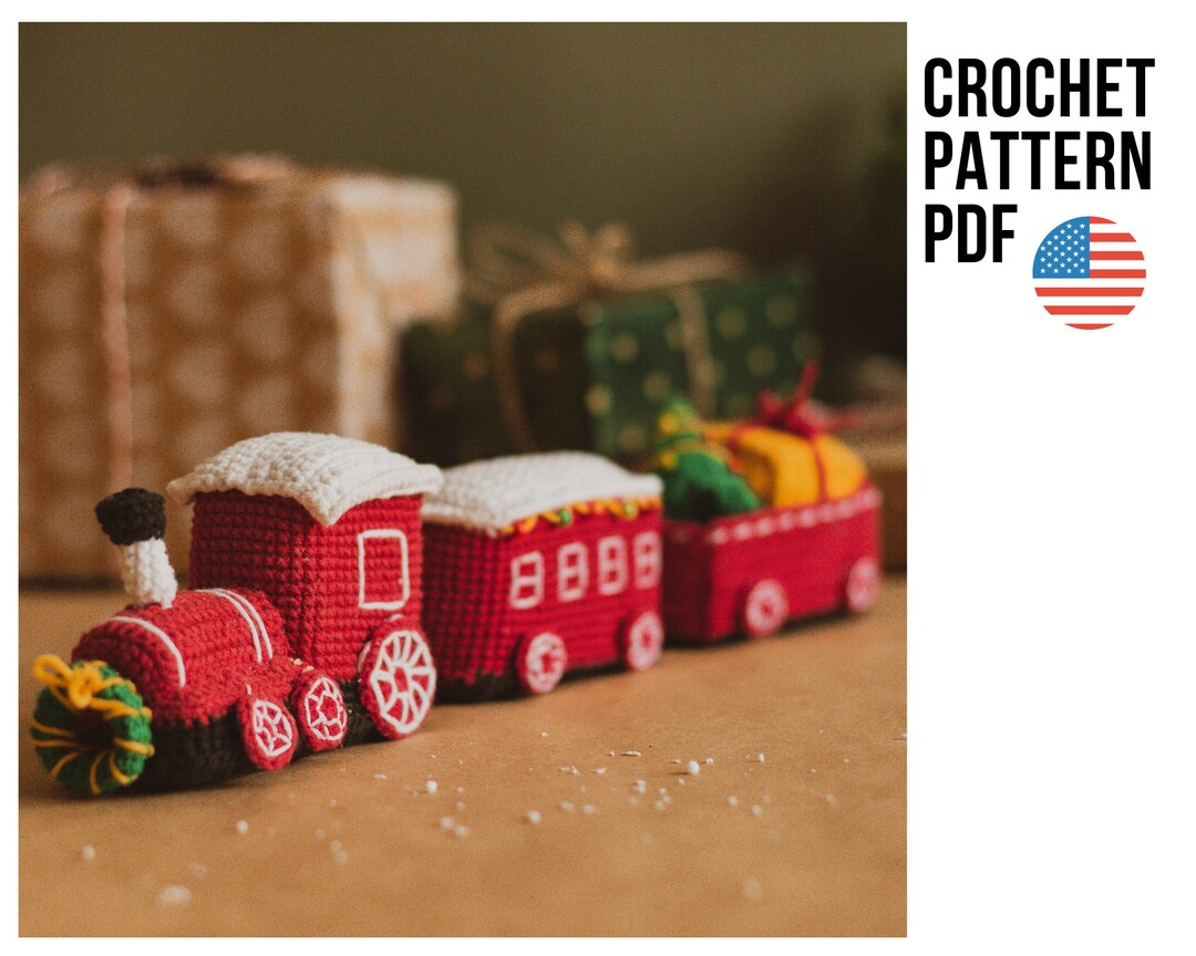 Crochet Pattern for Christmas Train Amigurumi, PDF Pattern in English ...