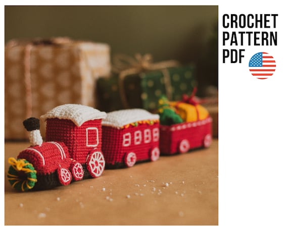 Crochet Pattern for Christmas Train Amigurumi PDF Pattern in - Etsy