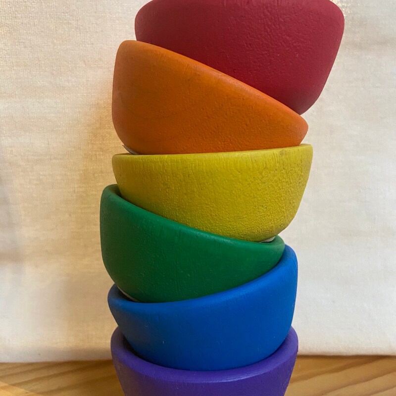 Wooden Stacking Bowl - Etsy
