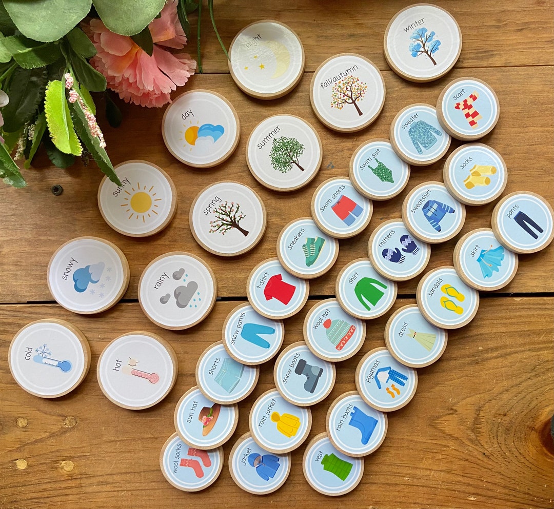 Time to Get Dressed Learning Tokens + Magnets - Classify Clothing -set ...
