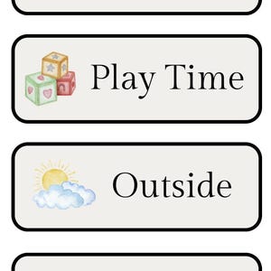 Daily Routine and Rhythm Cards - 30 Watercolor-style Schedule Cards ...