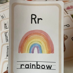 Nature-themed Alphabet Cards - Watercolor-style, Nature-inspired ...